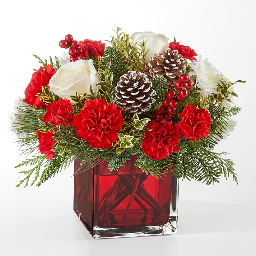Christmas Market Bouquet – red, white flower arrangement | Portland, OR ...